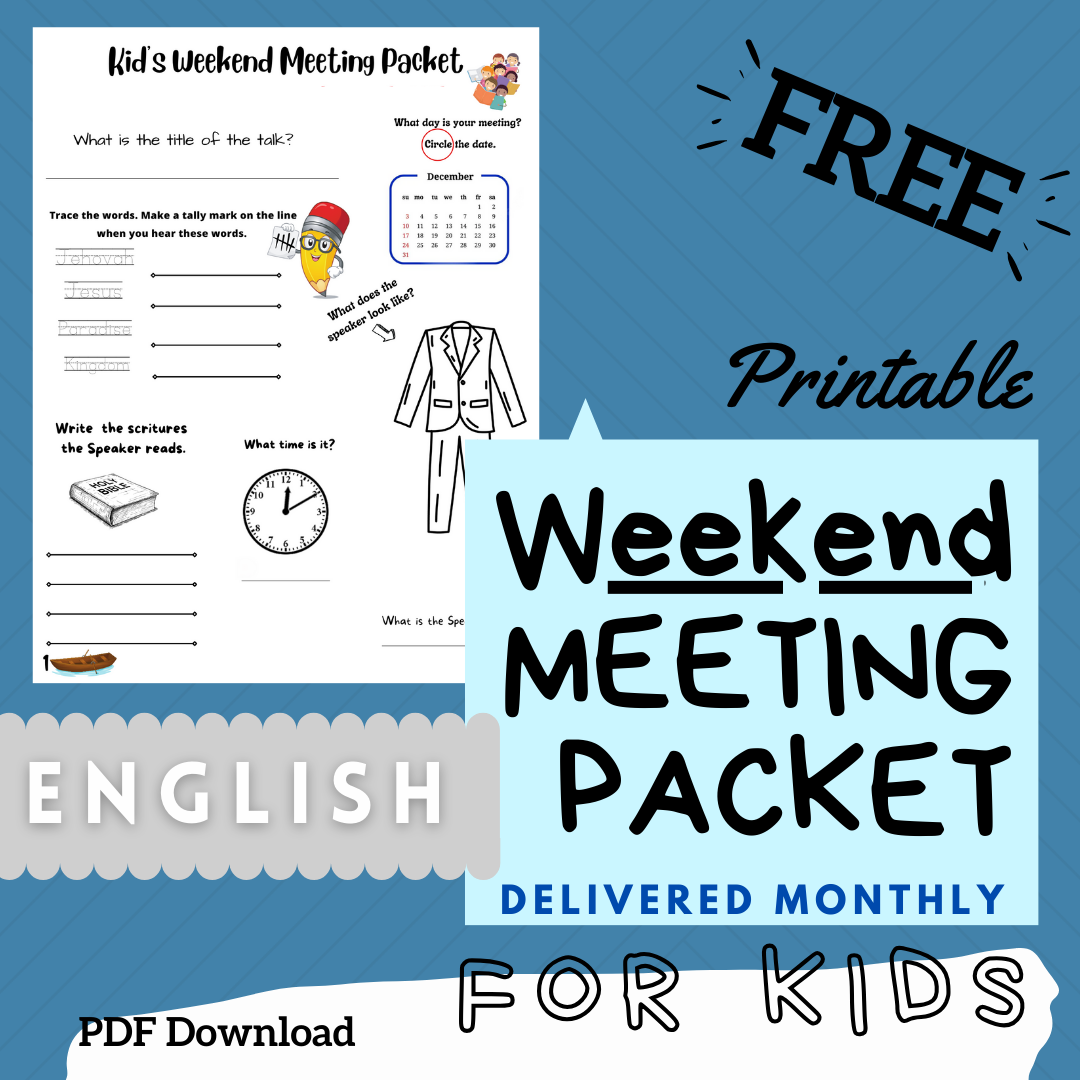 (Digital) 2025 Weekend Meeting Packet for Kids - ENGLISH| PEGlala.com