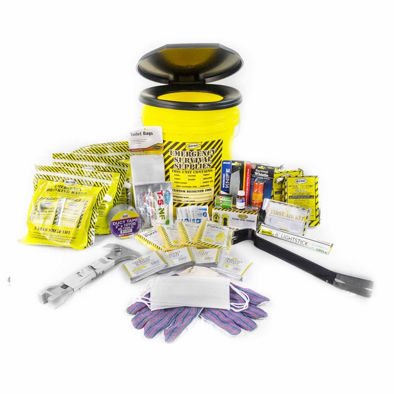 Toilet Bucket Emergency Kit - Deluxe (4 Person)| PEGlala.com