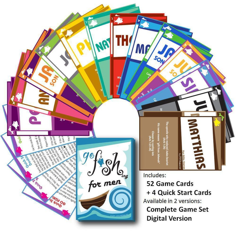 (Digital) Go FISHing For Men 4-in-1 Card Games| PEGlala.com