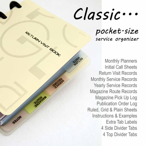 Return Visit Book (Classic) (Theocratic Organizer, Field Service ...